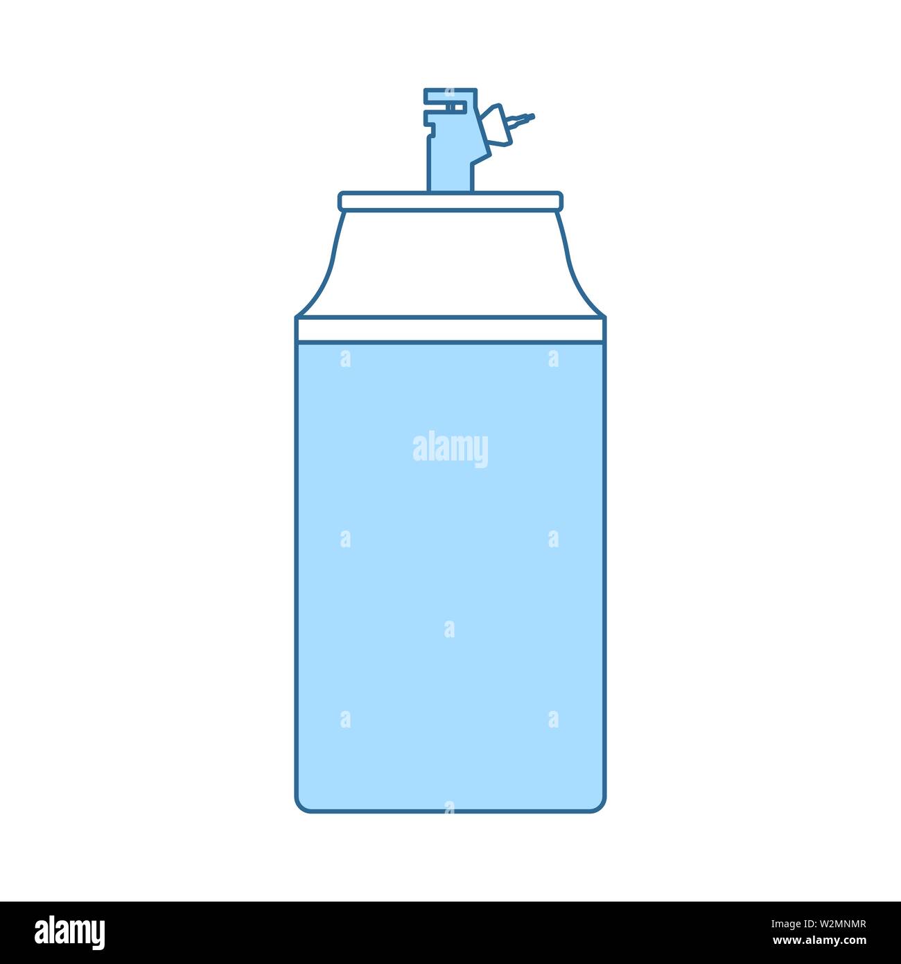 Paint Spray Icon. Thin Line With Blue Fill Design. Vector Illustration ...