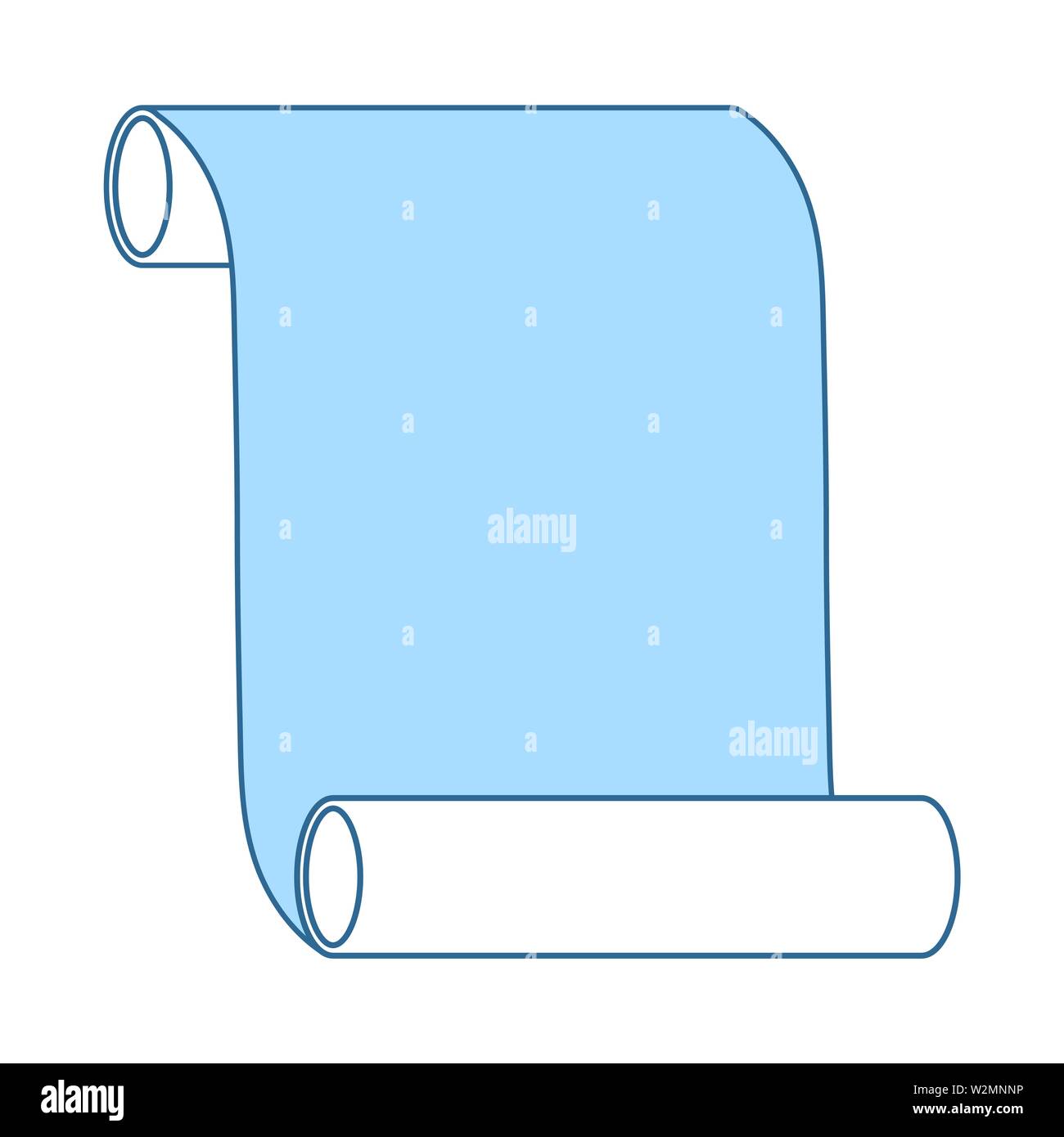 Canvas Scroll Icon. Thin Line With Blue Fill Design. Vector ...