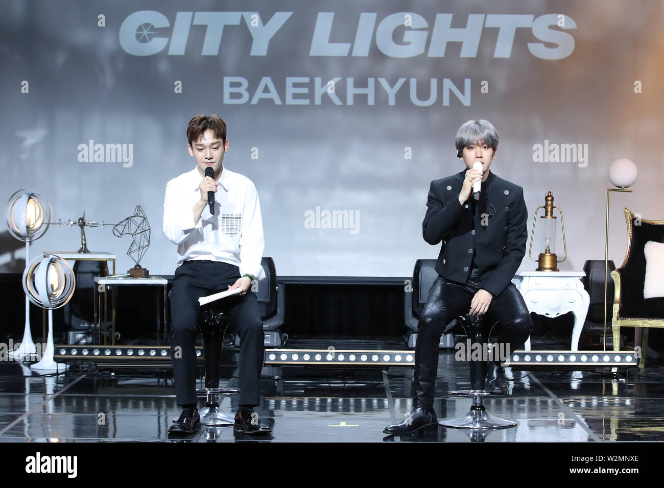 10th July, 2019. S. Korean singer Baekhyun Baekhyun (R), a member of ...