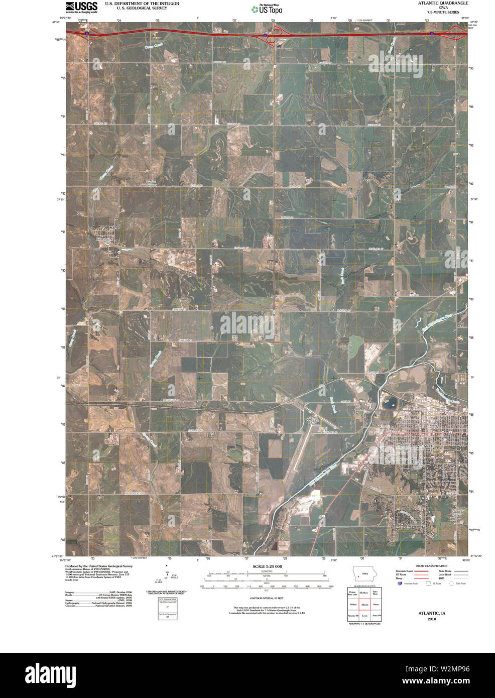 Map of atlantic iowa hi-res stock photography and images - Alamy