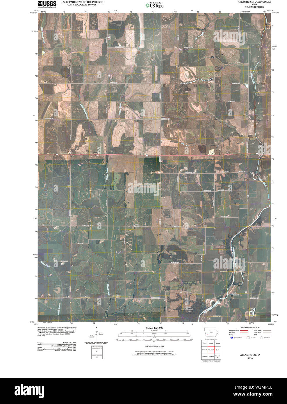 Map of atlantic iowa hi-res stock photography and images - Alamy