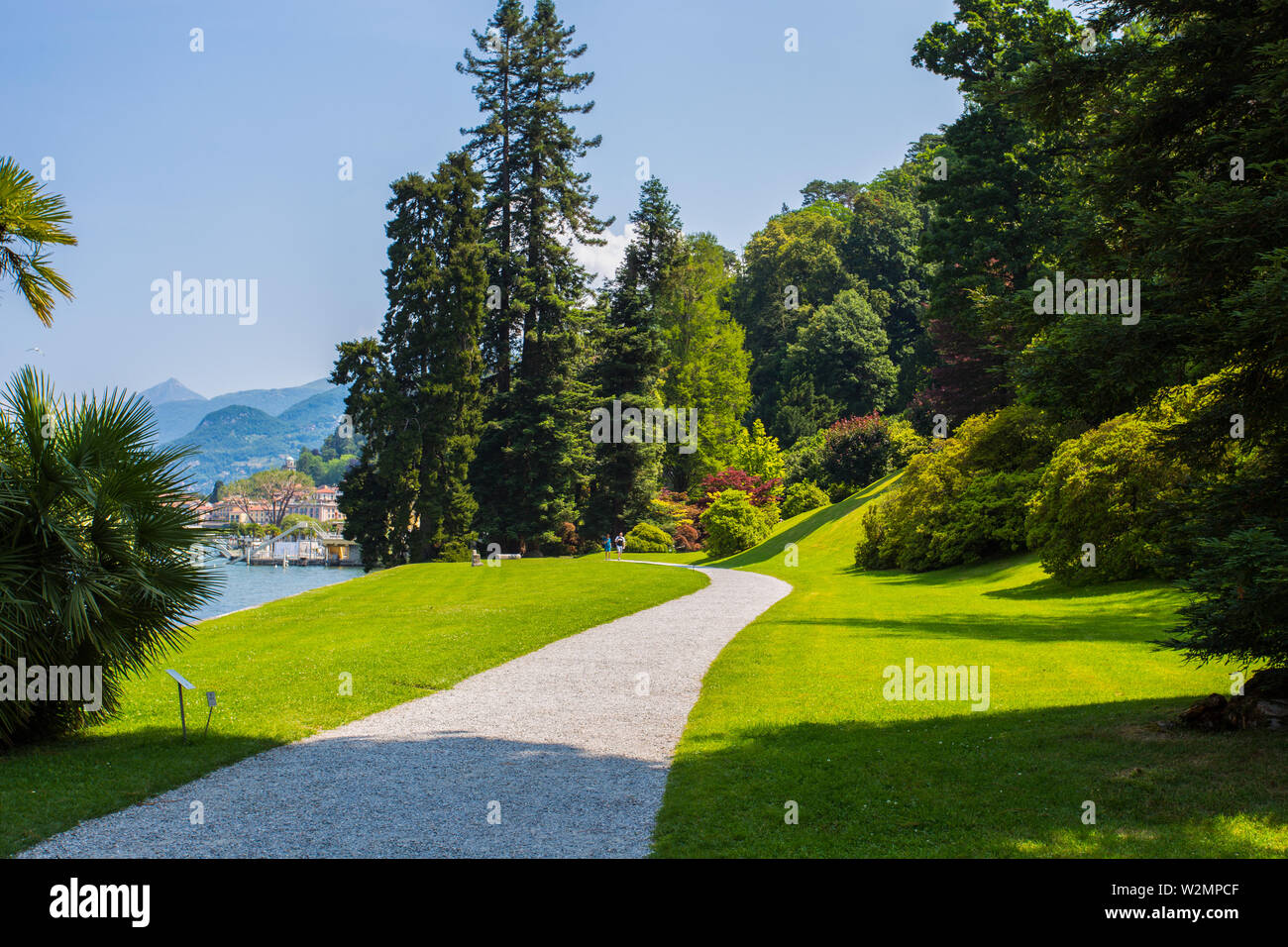 View of Gardens of Villa Melzi in the village of Bellagio on Como lake, Italy Stock Photo - Alamy