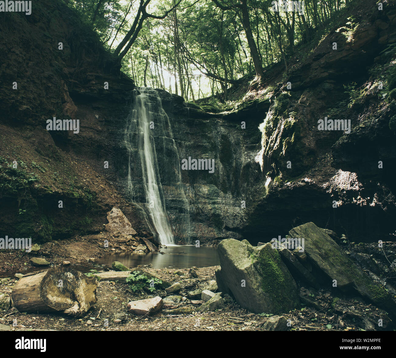 High mountain waterfall Stock Photo - Alamy