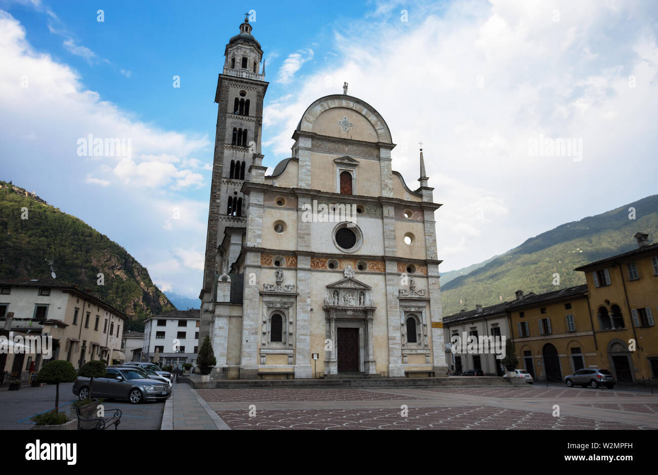 TIRANO, ITALY, JUNE 19, 2019 - Sanctuary Madonna of Tirano, Sondrio ...
