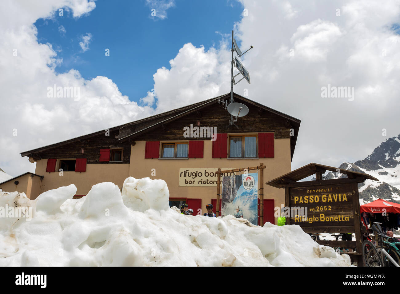 GAVIA PASS, ITALY, JUNE 20, 2019 - Bonetta refuge on Gavia pass, an ...