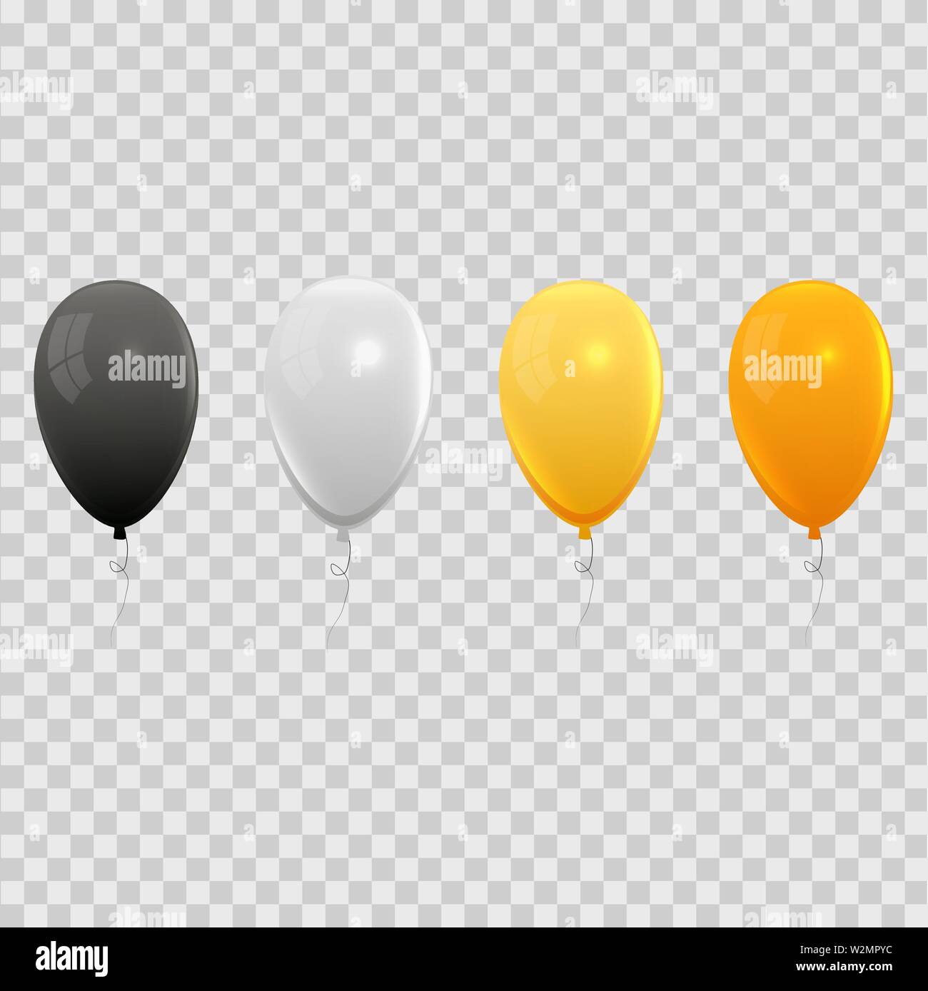 Realistic air helium balloons set on chess back Stock Vector Image ...