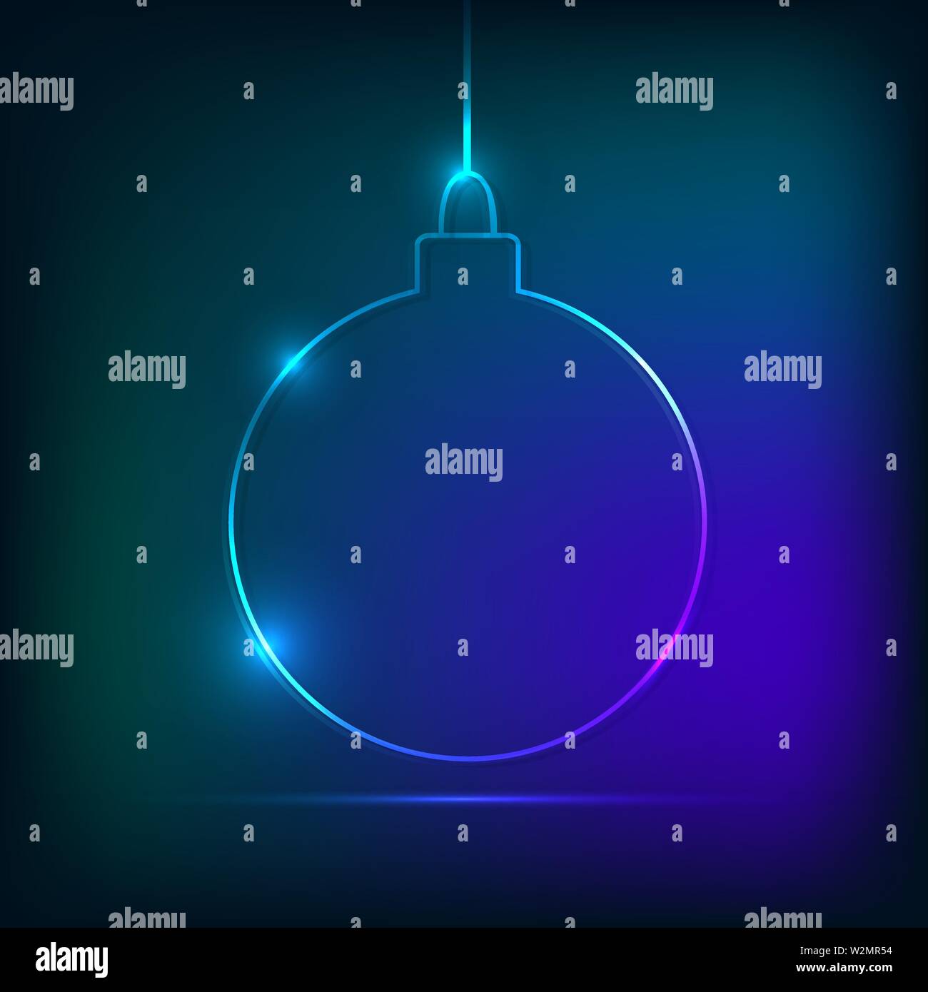 Christmas ball neon light style. vector illustration Stock Vector Image ...