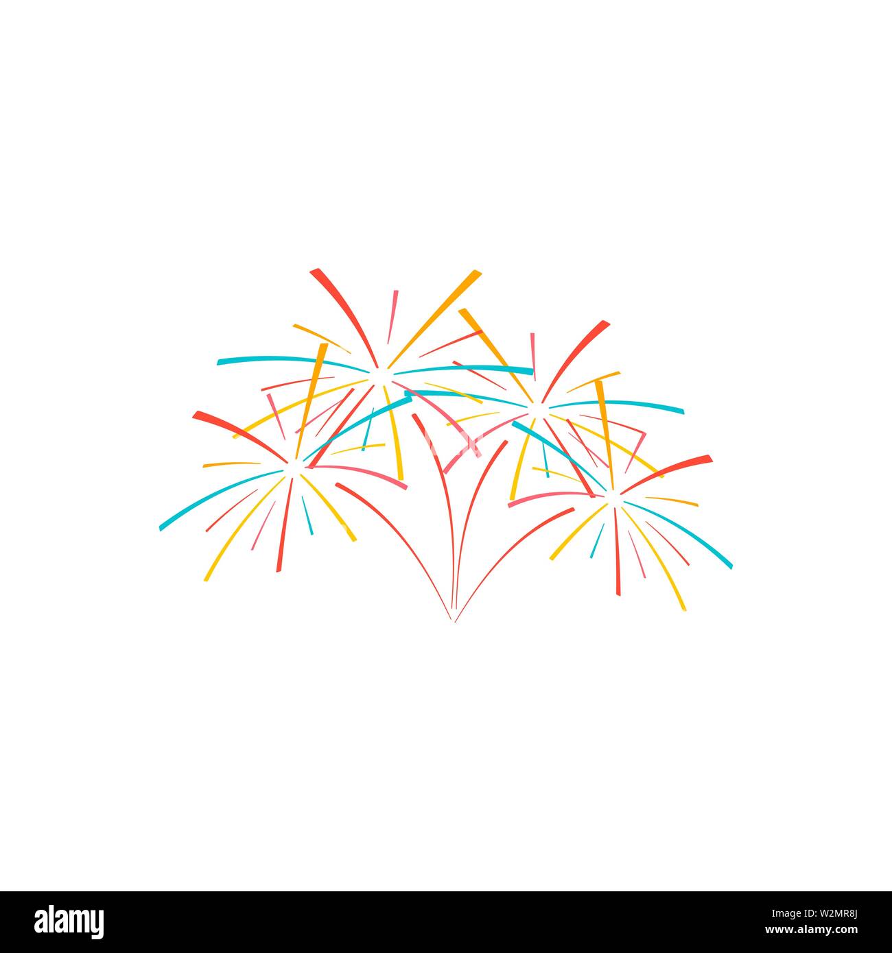 Fireworks icons set. holidays concept. Vector eps10 Stock Vector Image ...