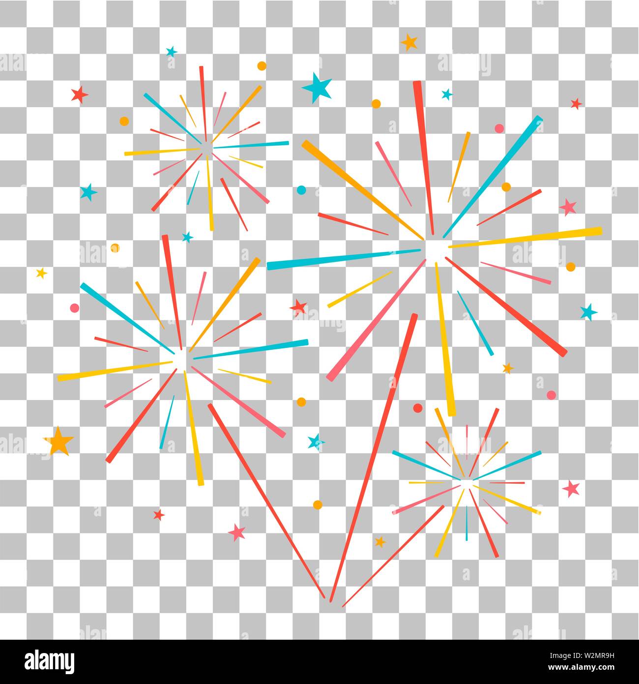 Fireworks icons set. holidays concept. Vector eps10 Stock Vector Image ...