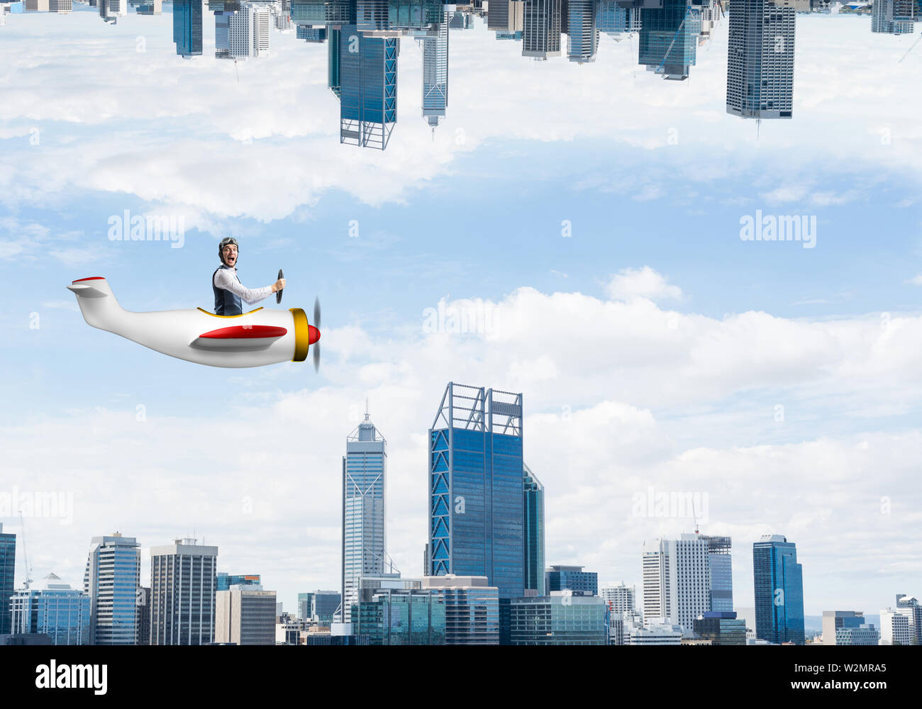 Young pilot sitting in cabin of small airplane Stock Photo - Alamy