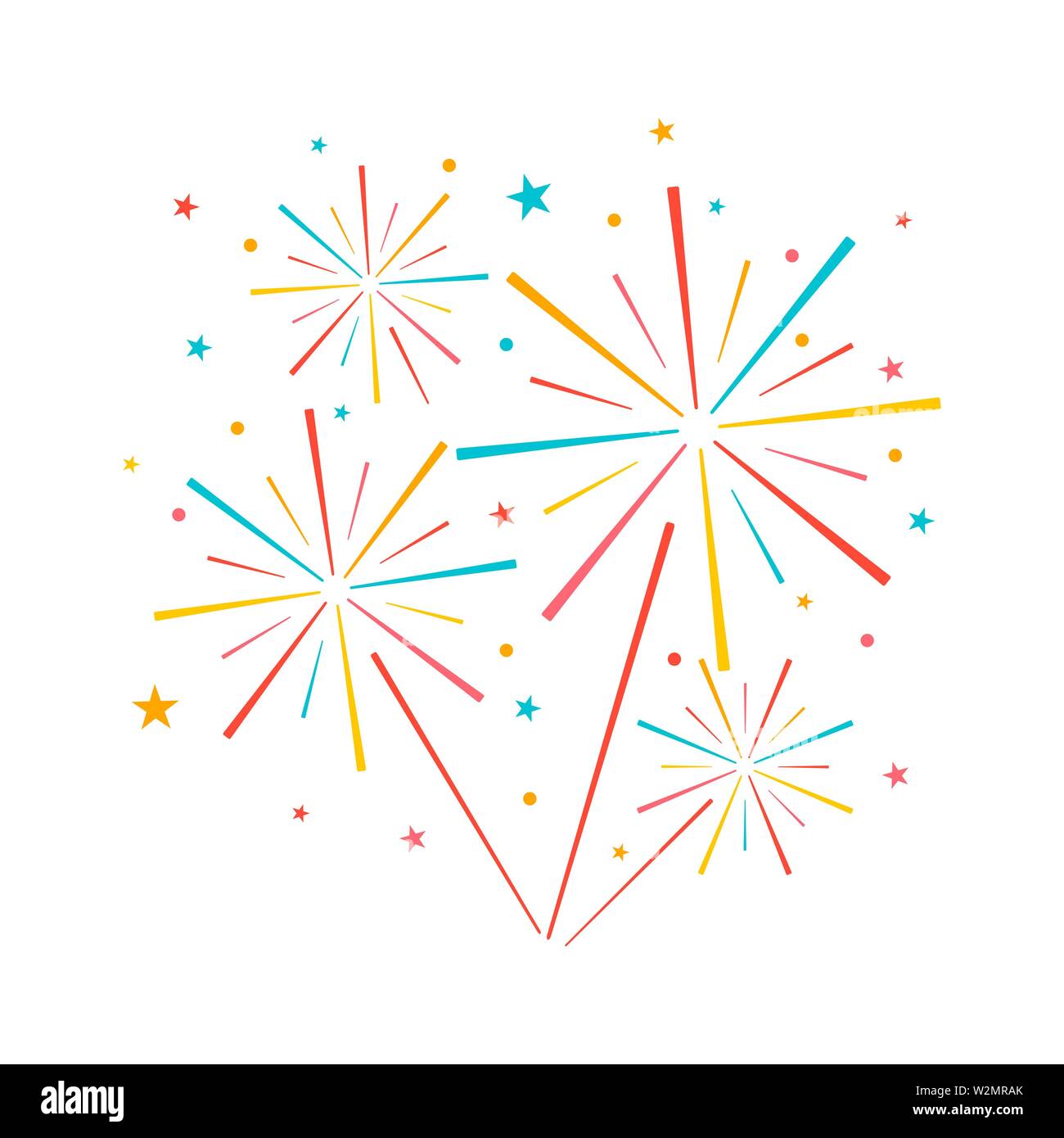 Fireworks icons set. holidays concept. Vector eps10 Stock Vector Image ...