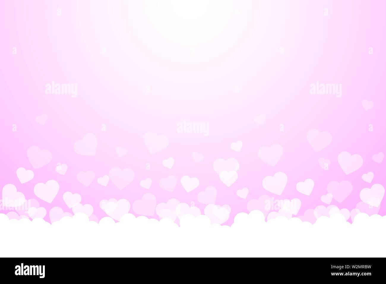 Abstract heart background in pink color. Vector Stock Vector Image ...