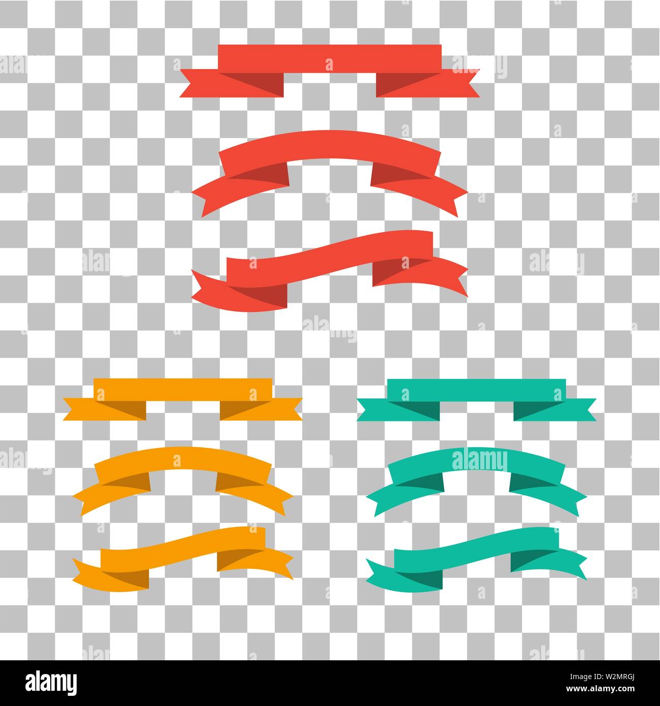 Ribbons set icons. different ribbon icons. Vector Stock Vector Image ...