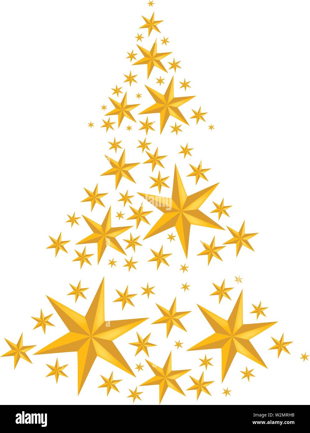 Stars christmas tree. Holidays concept. Vector illustration Stock ...