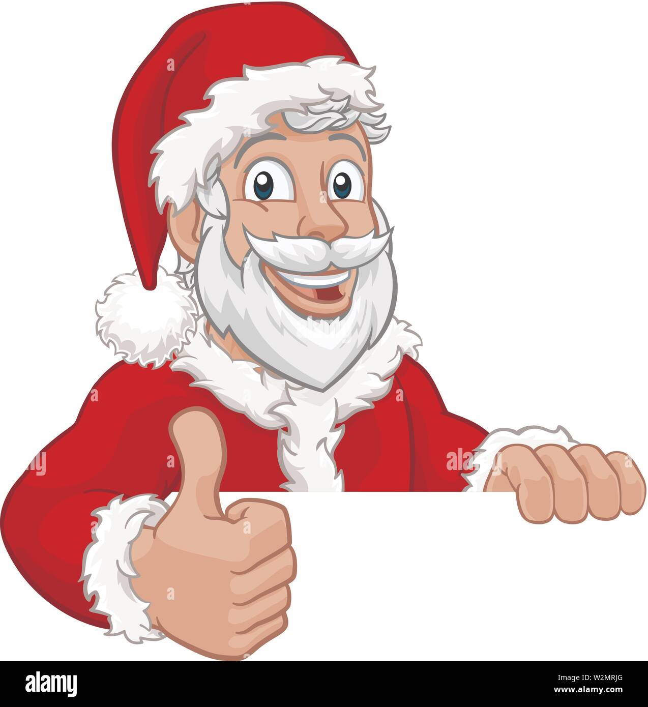 Young Santa Sign Thumbs Up Christmas Cartoon Stock Vector Image & Art ...