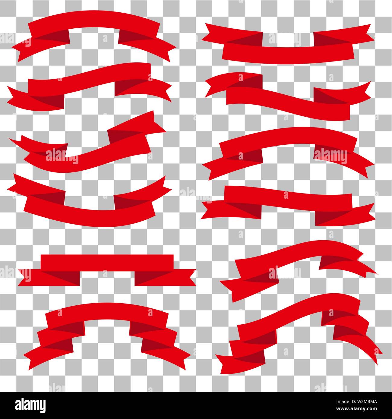 Ribbons set icons. different ribbon icons. Vector Stock Vector Image ...