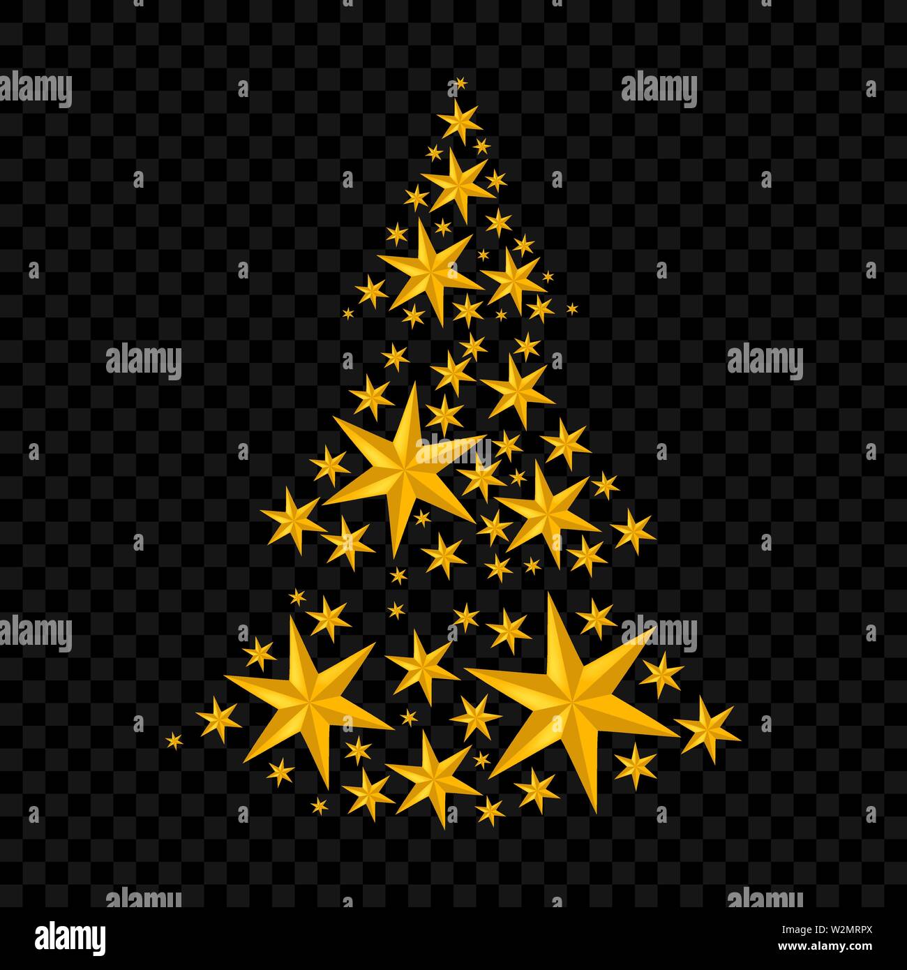 Stars christmas tree. Holidays concept. Vector illustration Stock ...
