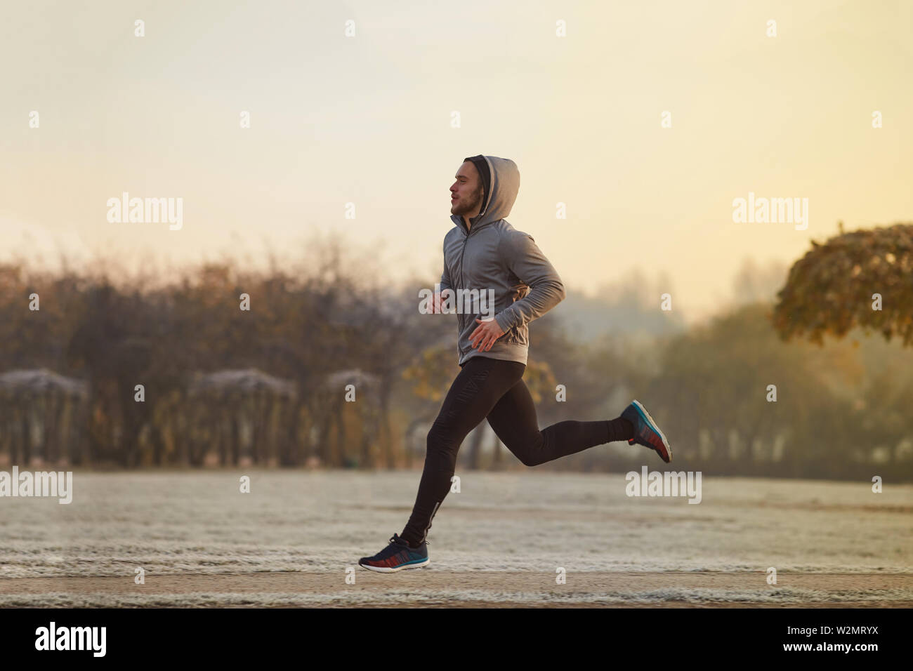 Adult male morning activity hi-res stock photography and images - Alamy