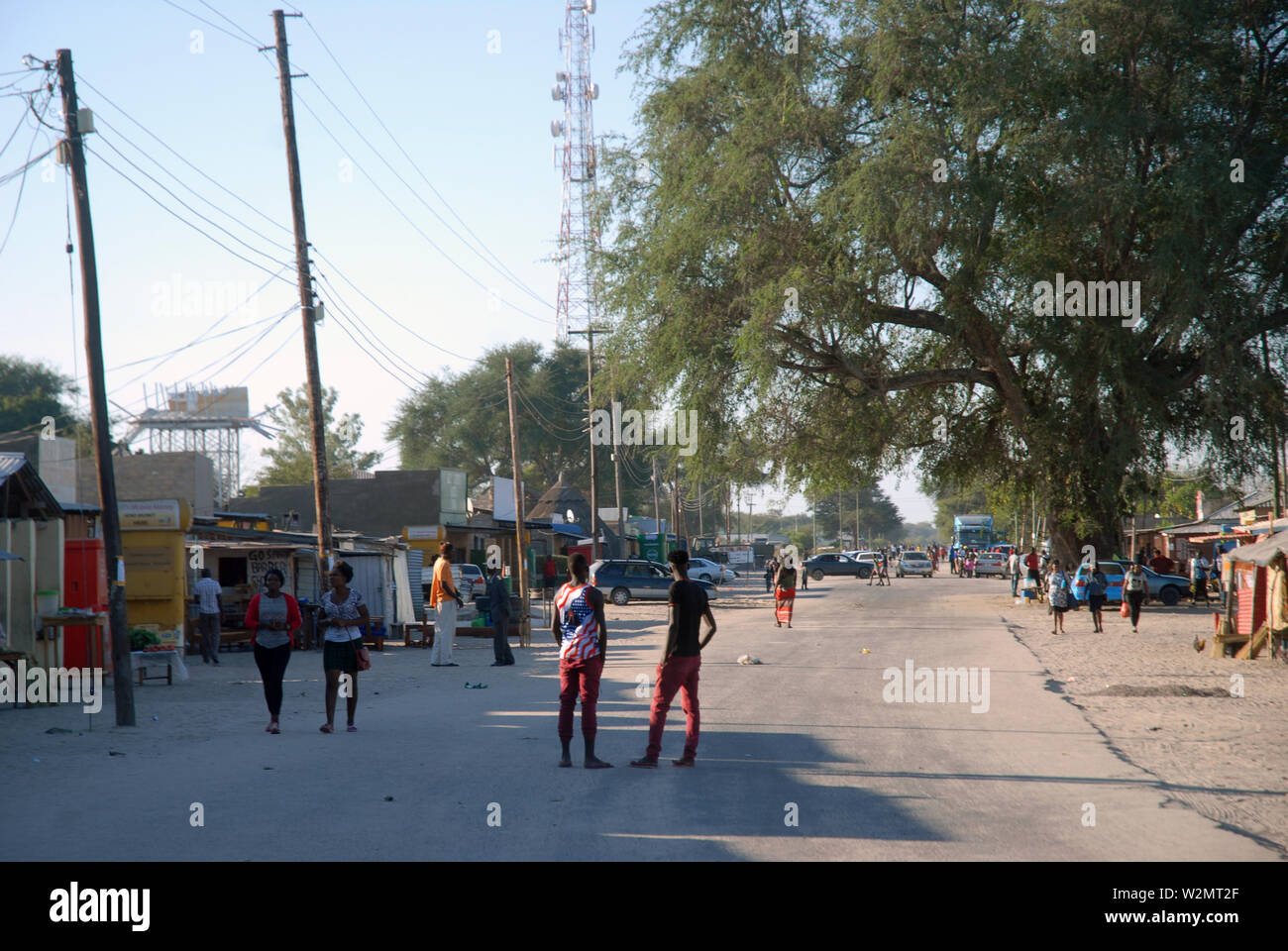 Main street, Mwandi, Zambia, Africa Stock Photo - Alamy