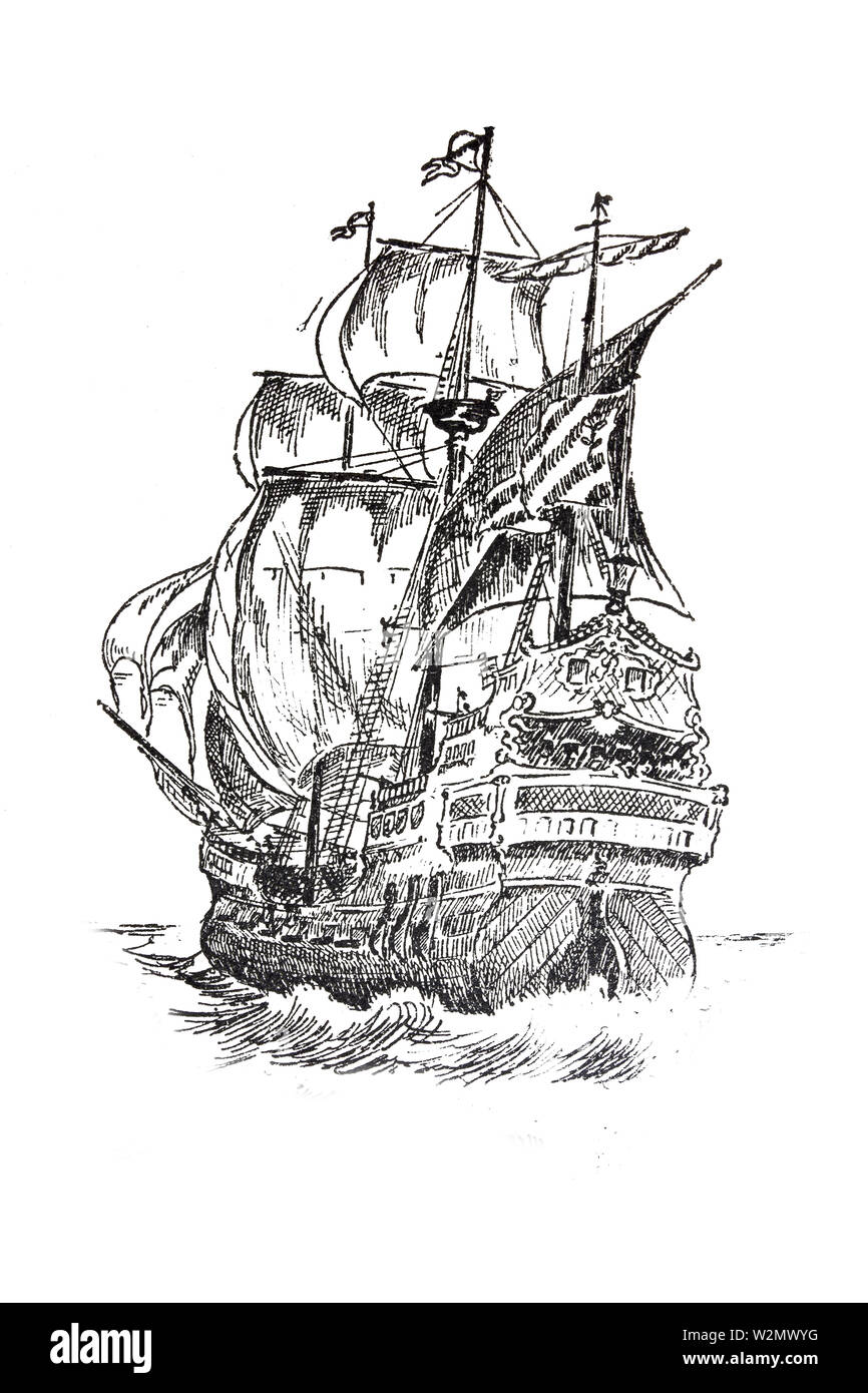 Galleon 16th century hi-res stock photography and images - Alamy