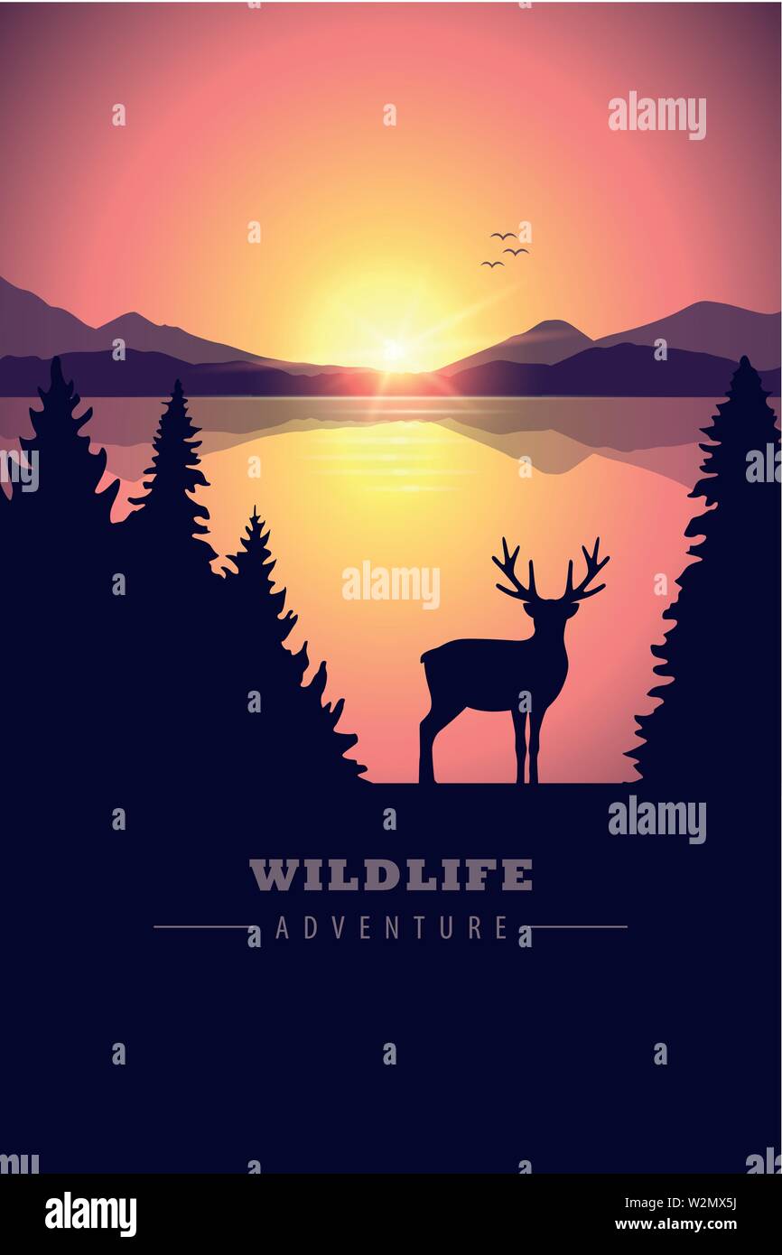 Red mountain wilderness Stock Vector Images - Alamy
