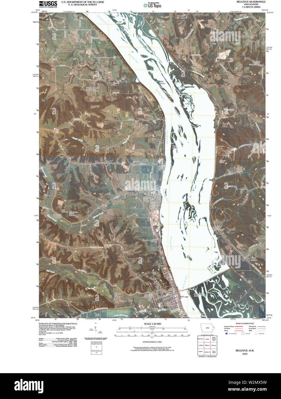 Map of bellevue Cut Out Stock Images & Pictures - Alamy