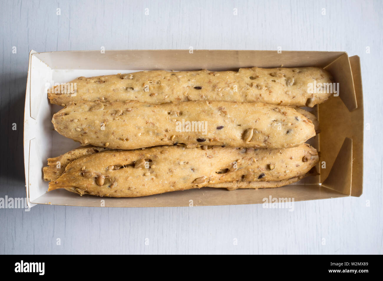 Cereal bars made of bread. Snacks similar to breadsticks, and often ...