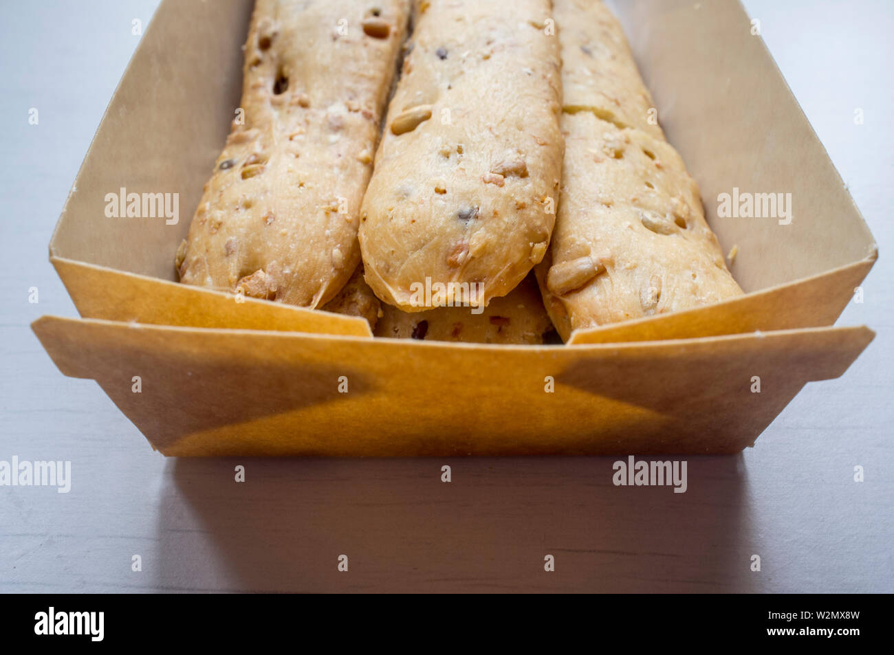Cereal bars made of bread. Snacks similar to breadsticks, and often ...