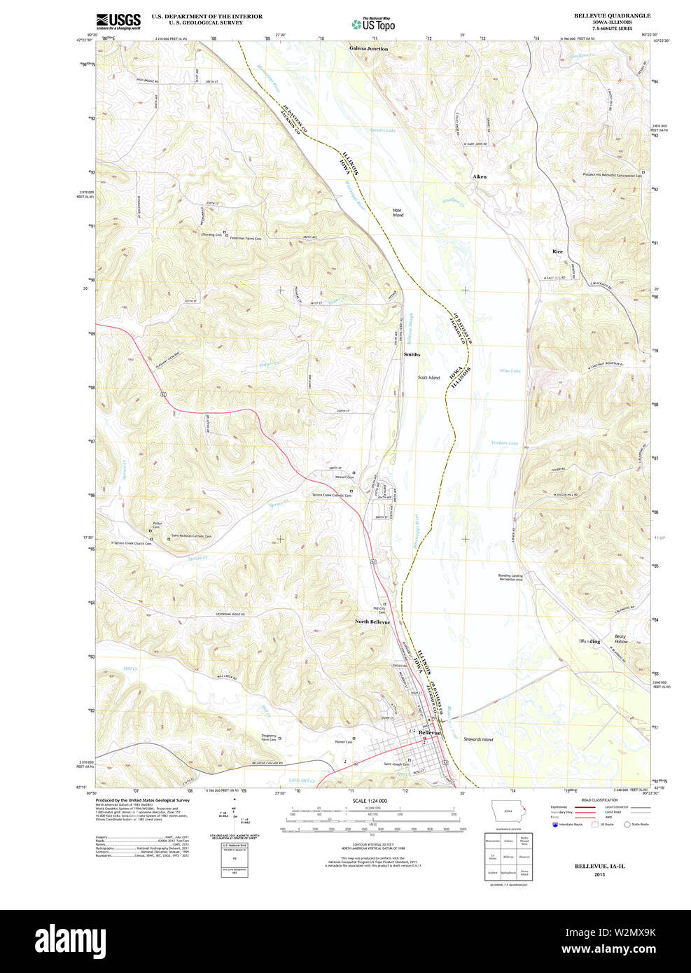 Map of bellevue Cut Out Stock Images & Pictures - Alamy
