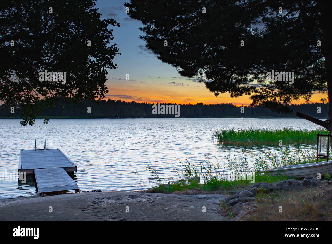 Beautiful midsummer landscape in the Archipelago of Finland Stock Photo ...