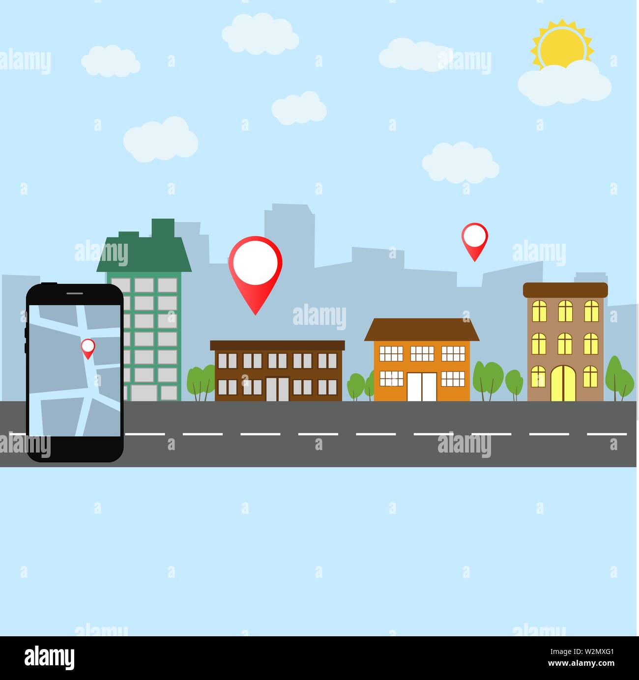 Smart city wireless technology Stock Vector Images - Alamy