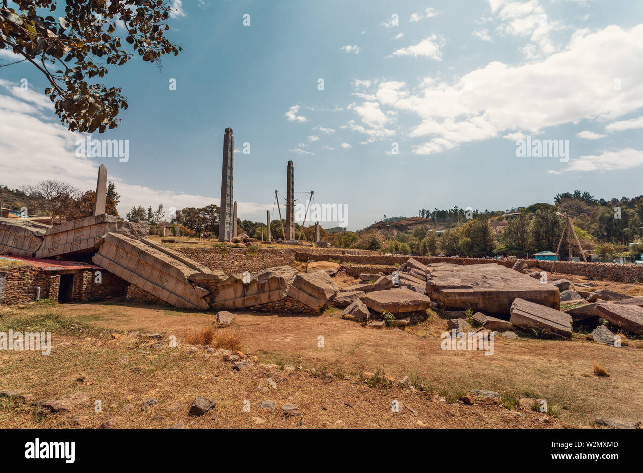 Ancient obelisks in city Aksum, Ethiopia. UNESCO World Heritage site ...