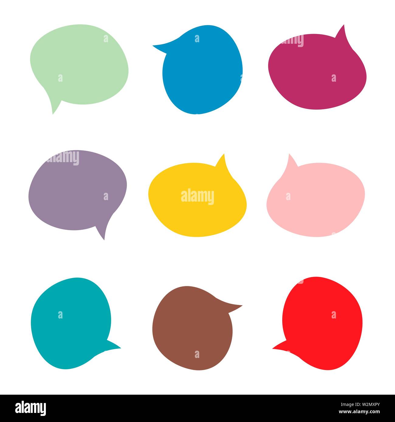 Speech bubbles icons set. Vector eps10 illustration Stock Vector Image & Art - Alamy