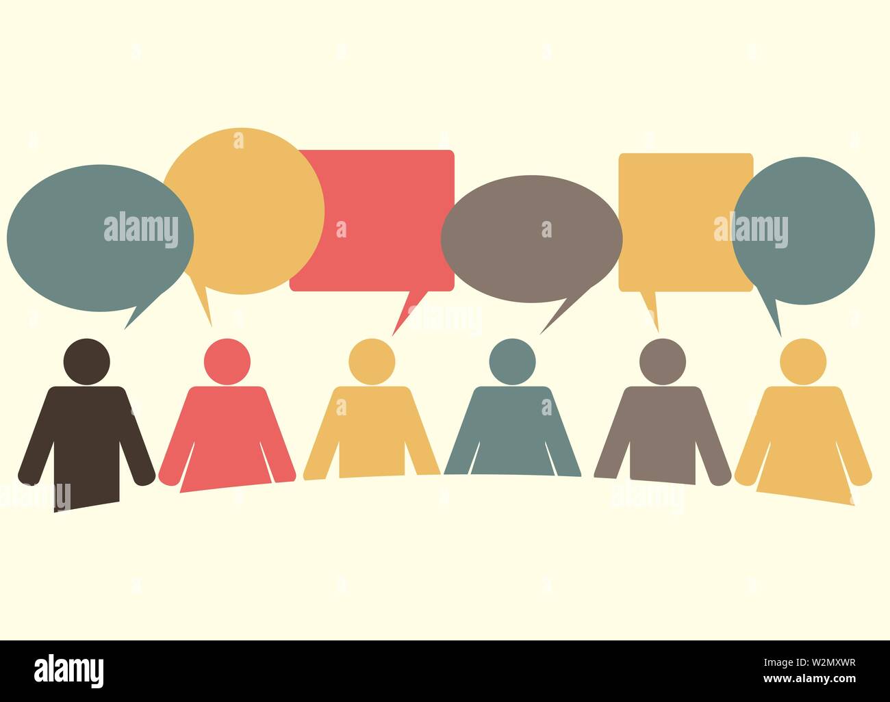 Communication speech bubbles icons. Vector eps10 illustration Stock ...