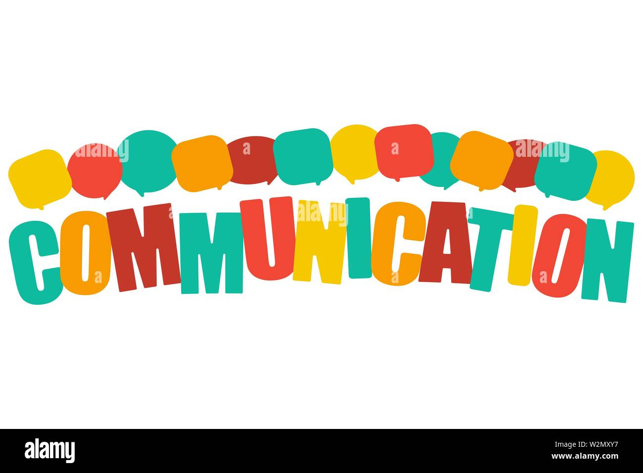 Communication speech bubbles icons. Vector eps10 illustration Stock ...