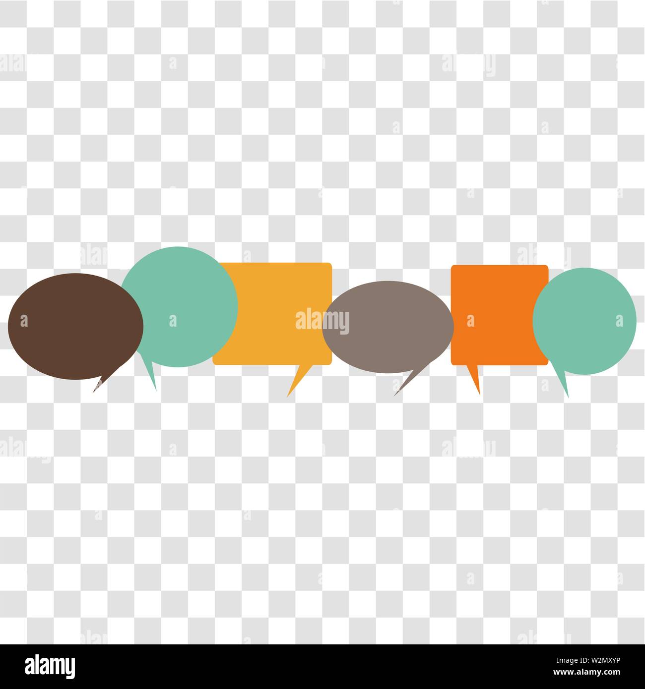 Communication speech bubbles icons. Vector eps10 illustration Stock ...