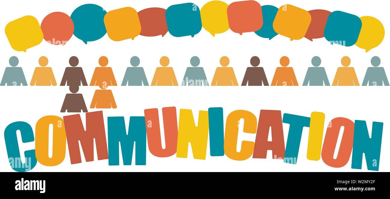 Communication speech bubbles icons. Vector eps10 illustration Stock ...