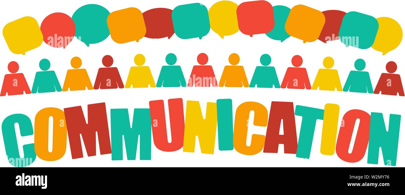 Communication speech bubbles icons. Vector eps10 illustration Stock ...