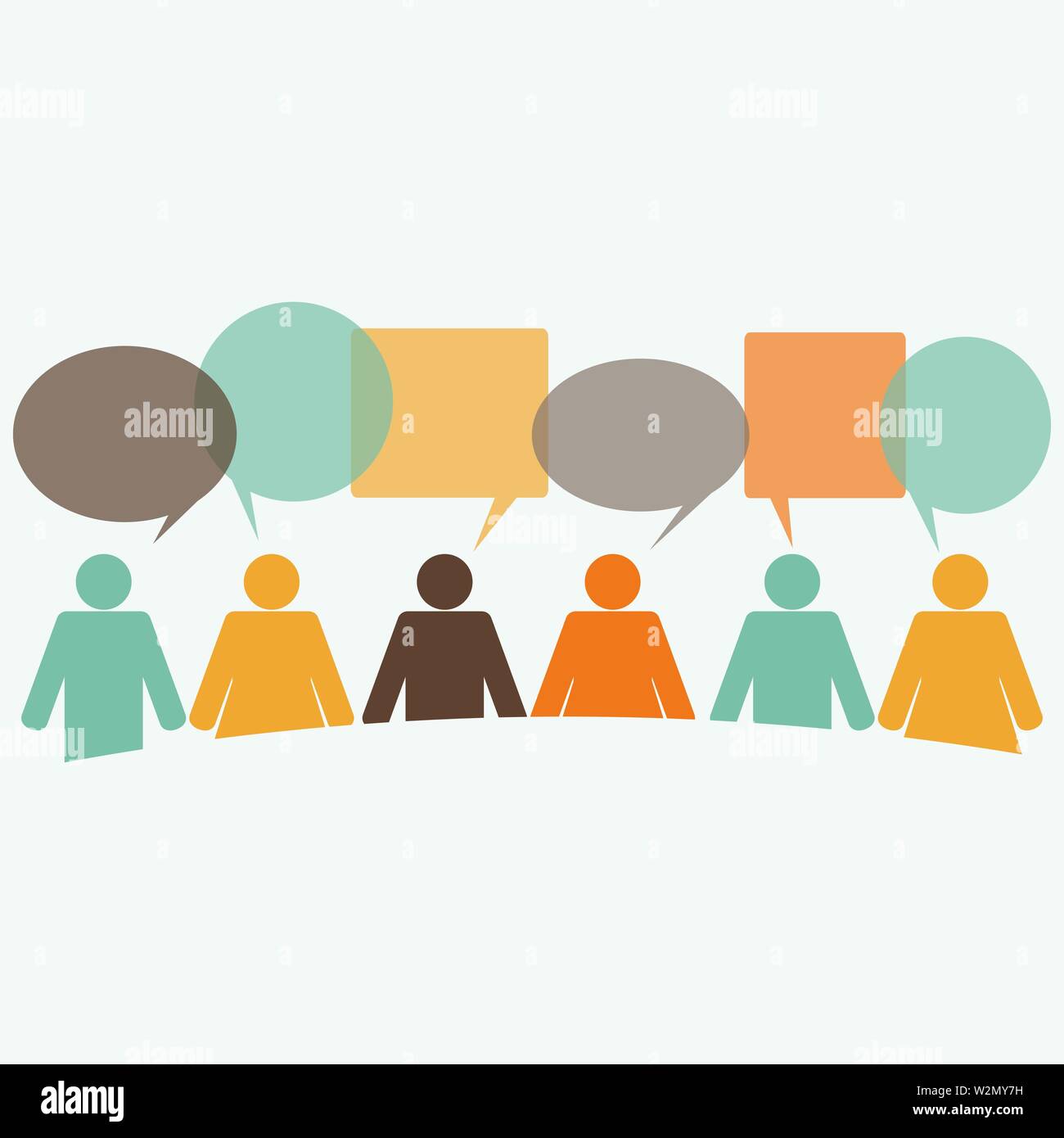 Communication speech bubbles icons. Vector eps10 illustration Stock ...