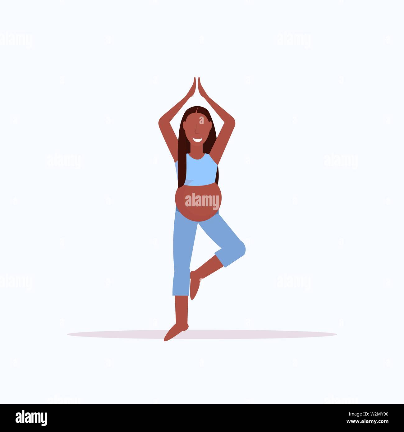 Pregnant exercise vector cartoon hi-res stock photography and images ...
