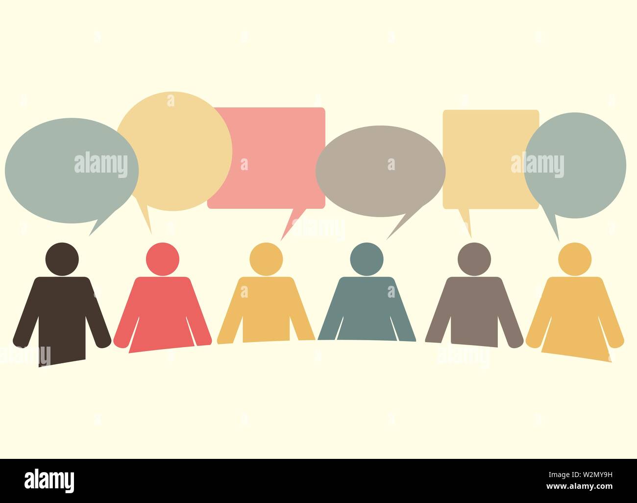 Communication speech bubbles icons. Vector eps10 illustration Stock ...