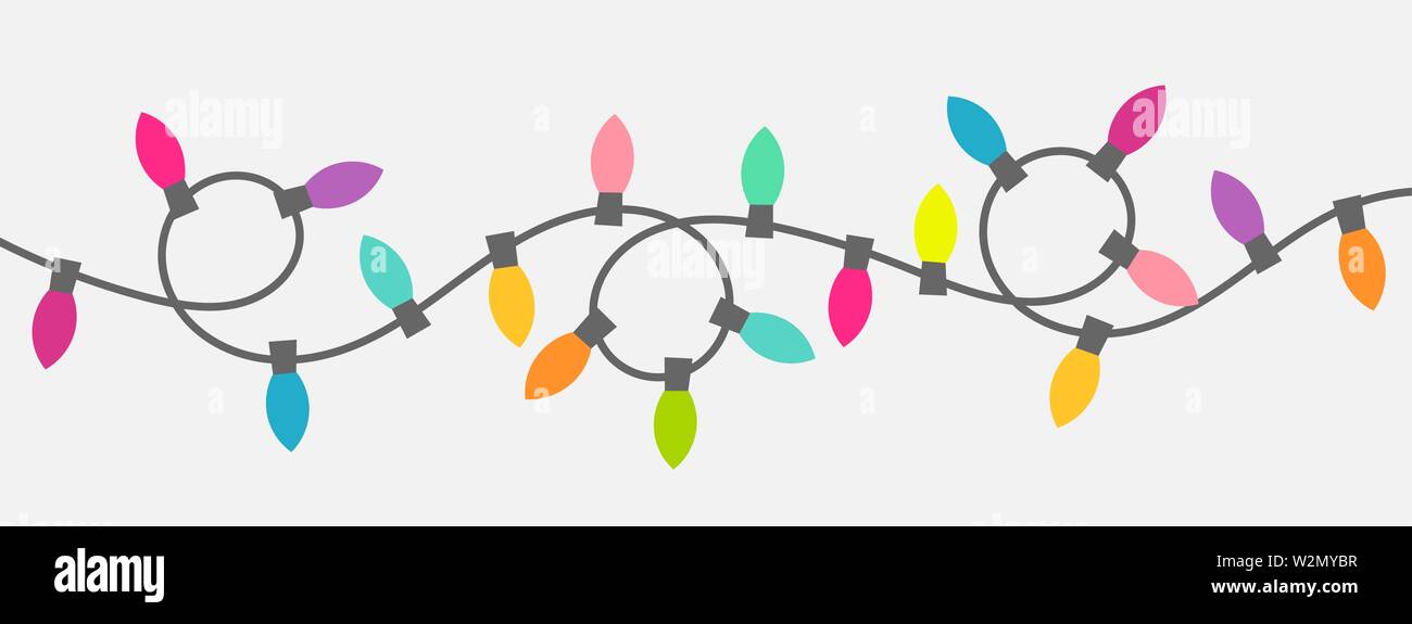 Christmas lights string. Vector illustration Stock Vector Image & Art ...