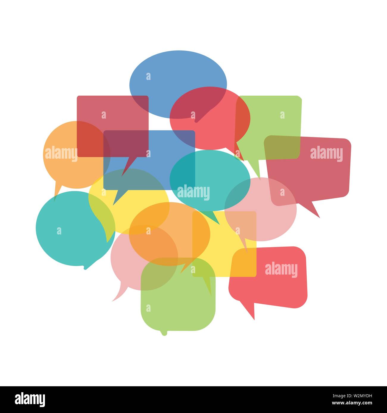 Speech bubbles icon group. Vector eps10 illustration Stock Vector Image ...