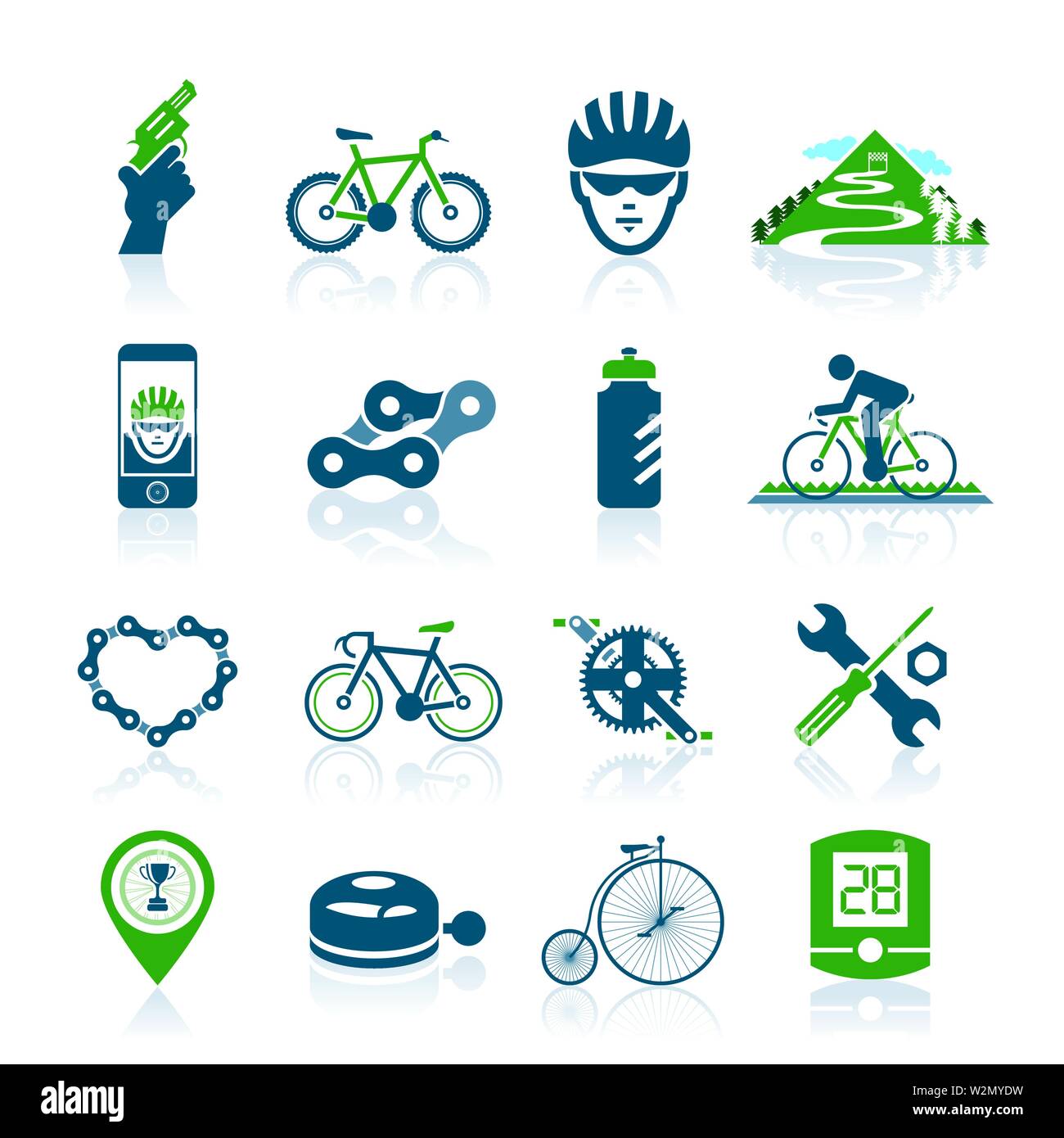 Bicycle icon set Stock Vector Image & Art - Alamy