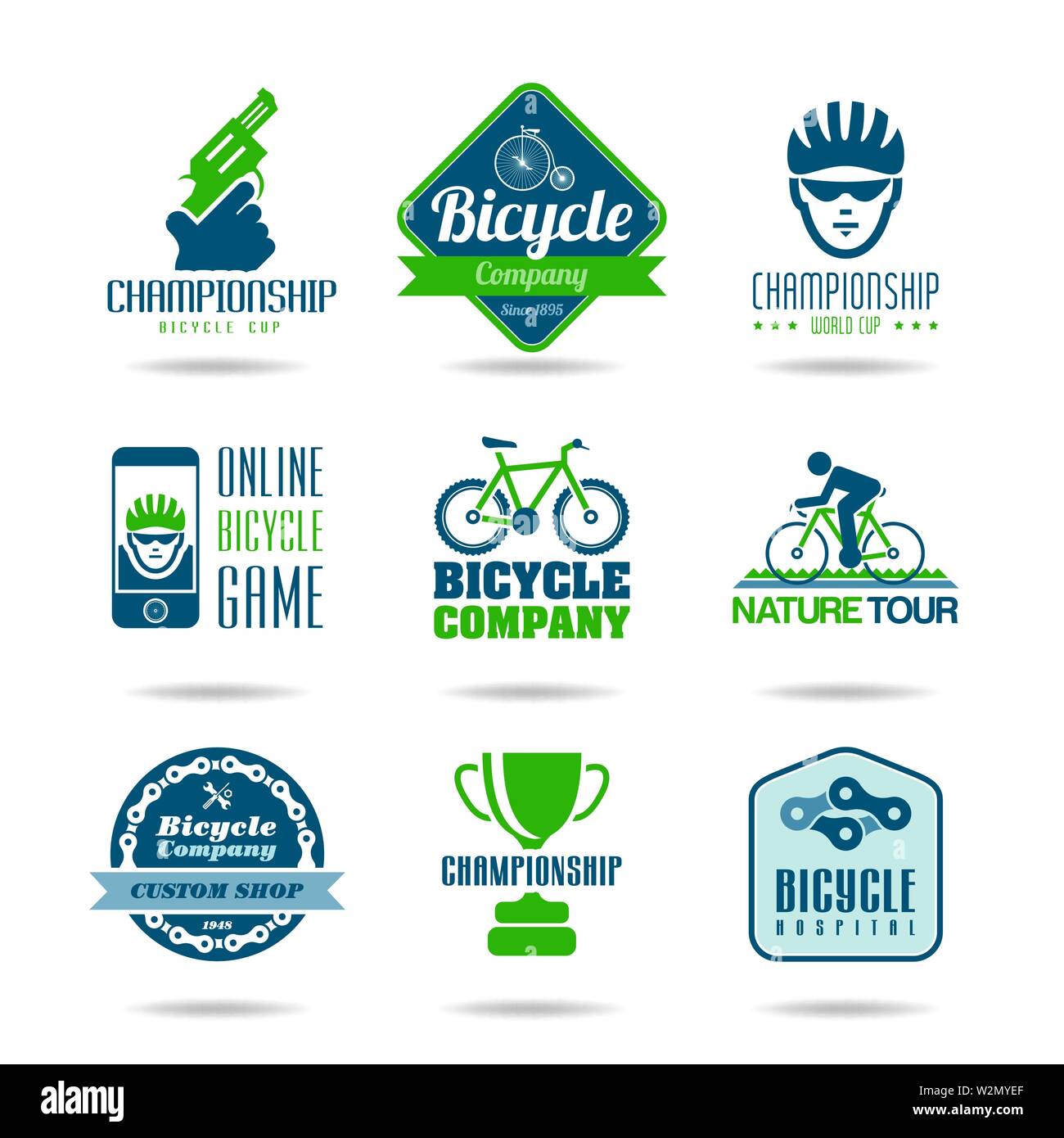Bicycle icon set Stock Vector Image & Art - Alamy
