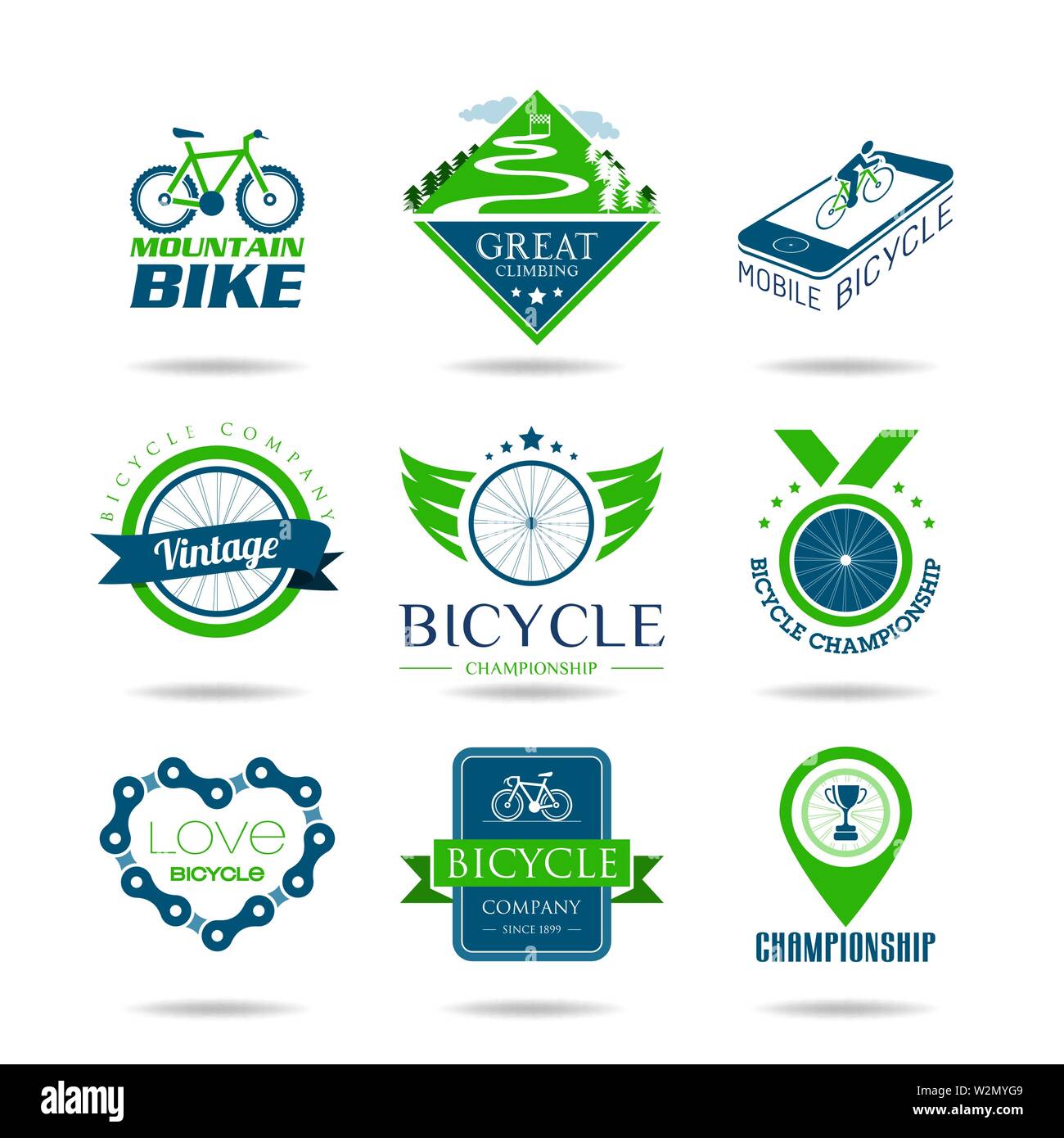 Bicycle icon set Stock Vector Image & Art - Alamy