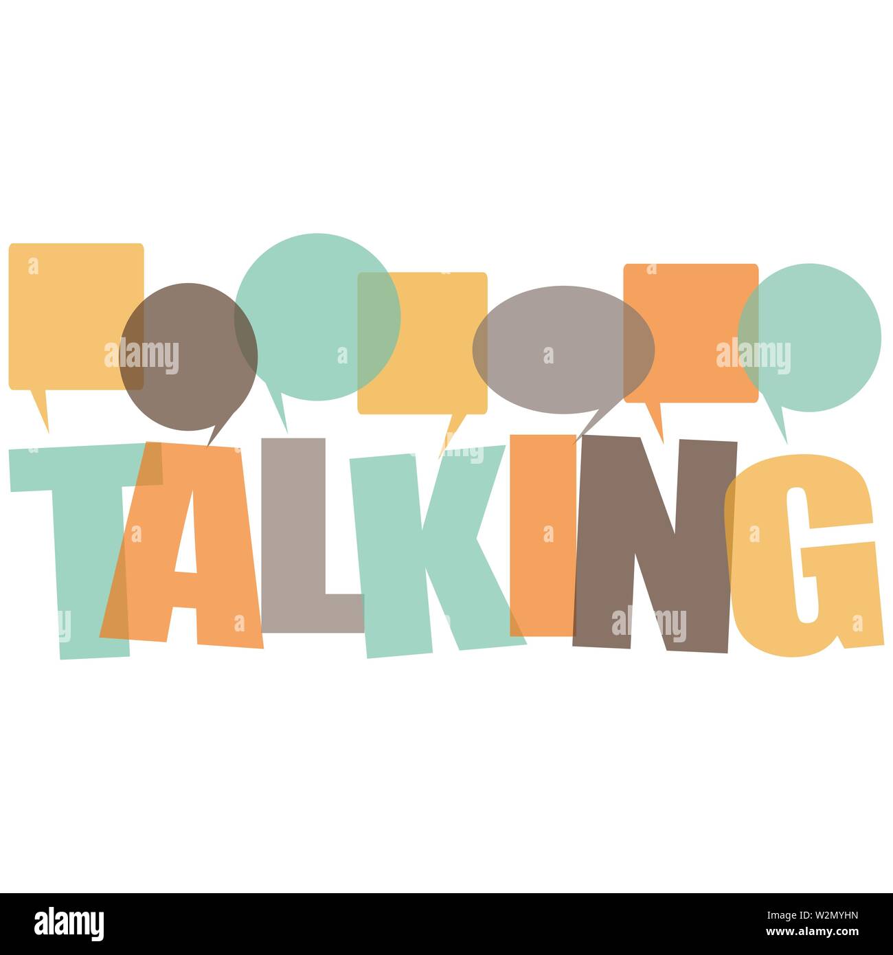 Communication speech bubbles icons. Vector eps10 illustration Stock ...