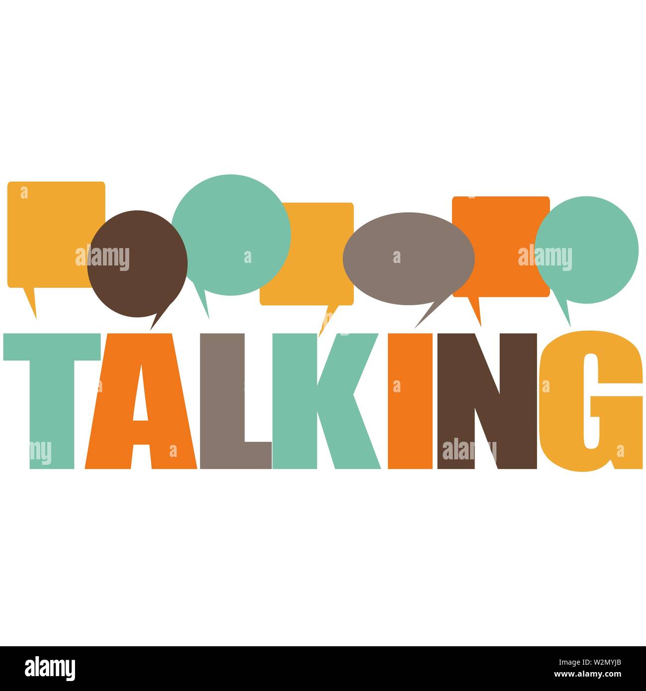 Communication speech bubbles icons. Vector eps10 illustration Stock ...