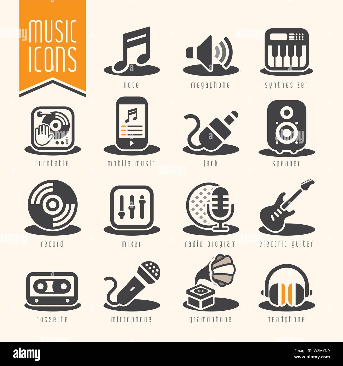 Music icon set Stock Vector Image & Art - Alamy