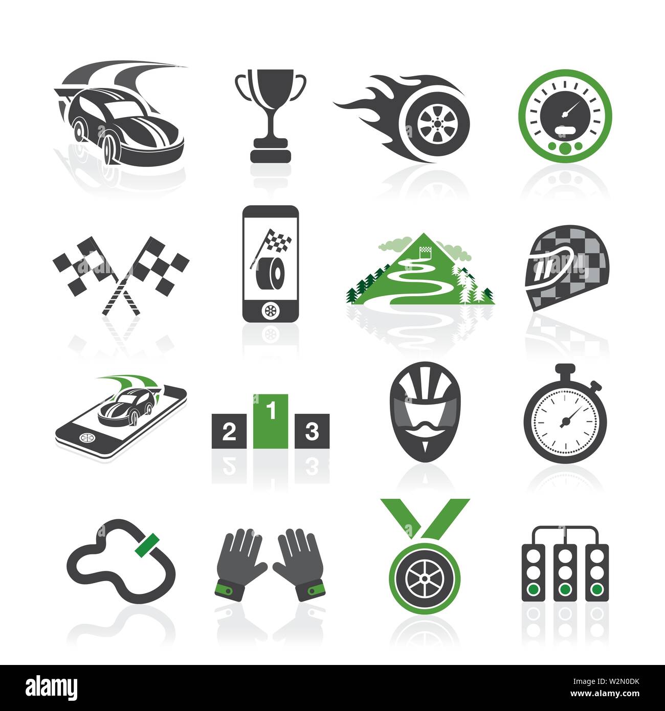 Rally icon set, sports icons Stock Vector Image & Art - Alamy
